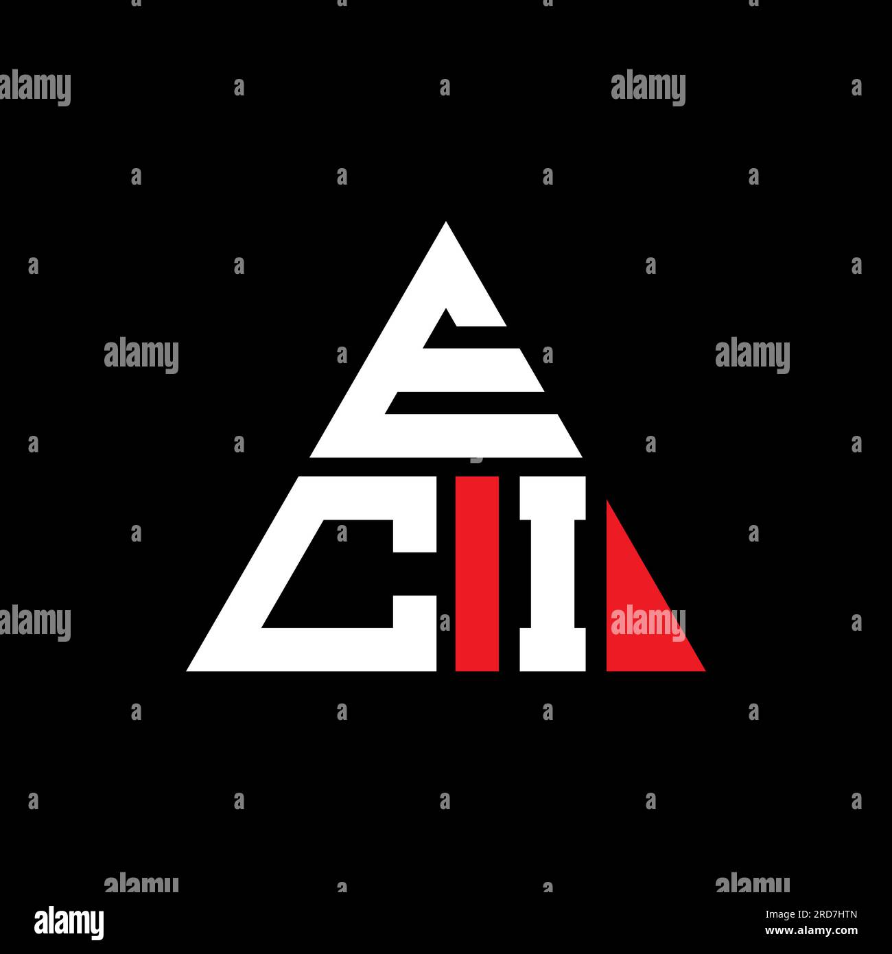 ECI triangle letter logo design with triangle shape. ECI triangle logo ...