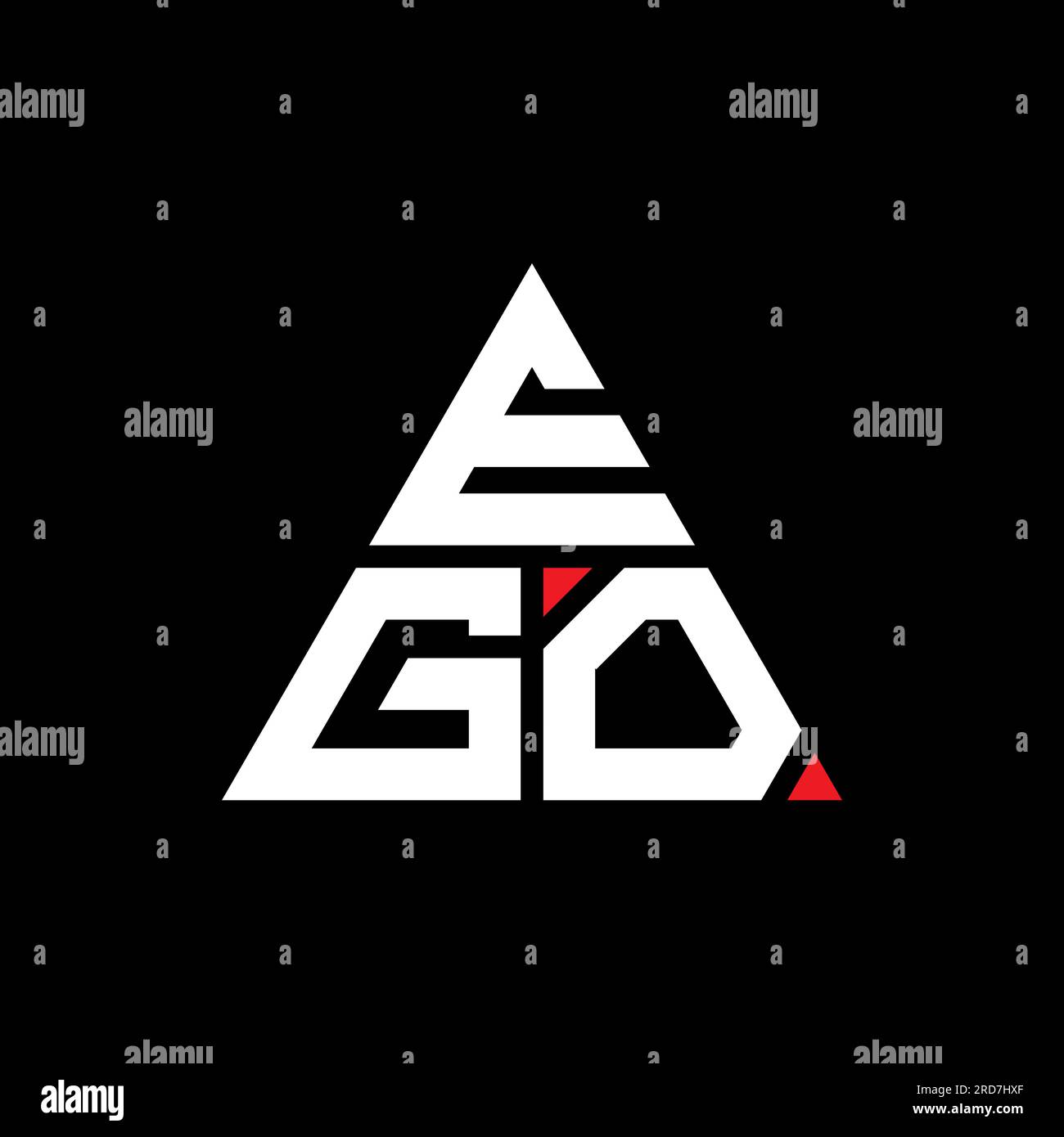EGO triangle letter logo design with triangle shape. EGO triangle logo ...
