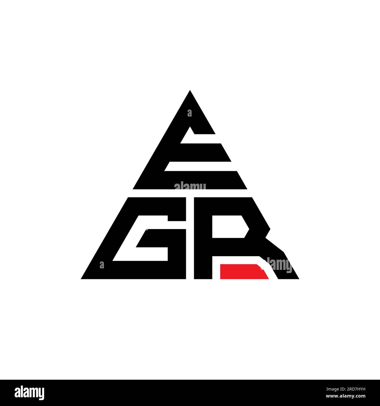 EGR triangle letter logo design with triangle shape. EGR triangle logo ...