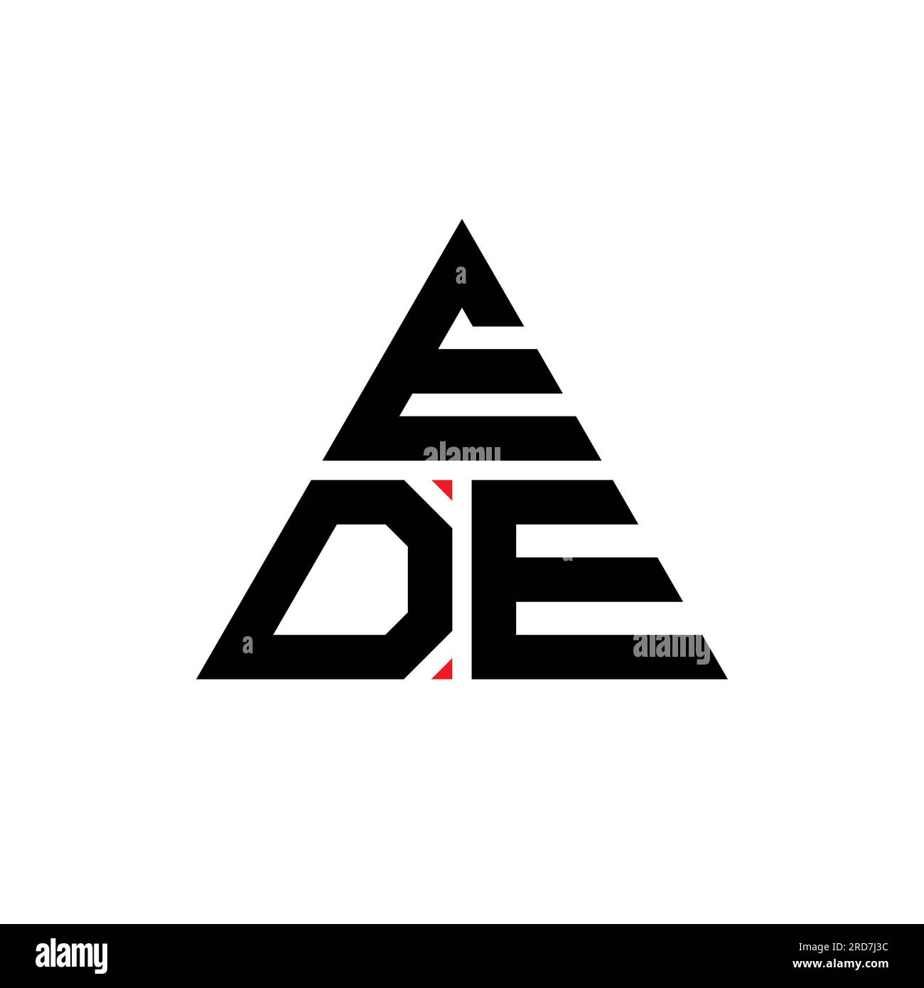EDE triangle letter logo design with triangle shape. EDE triangle logo ...