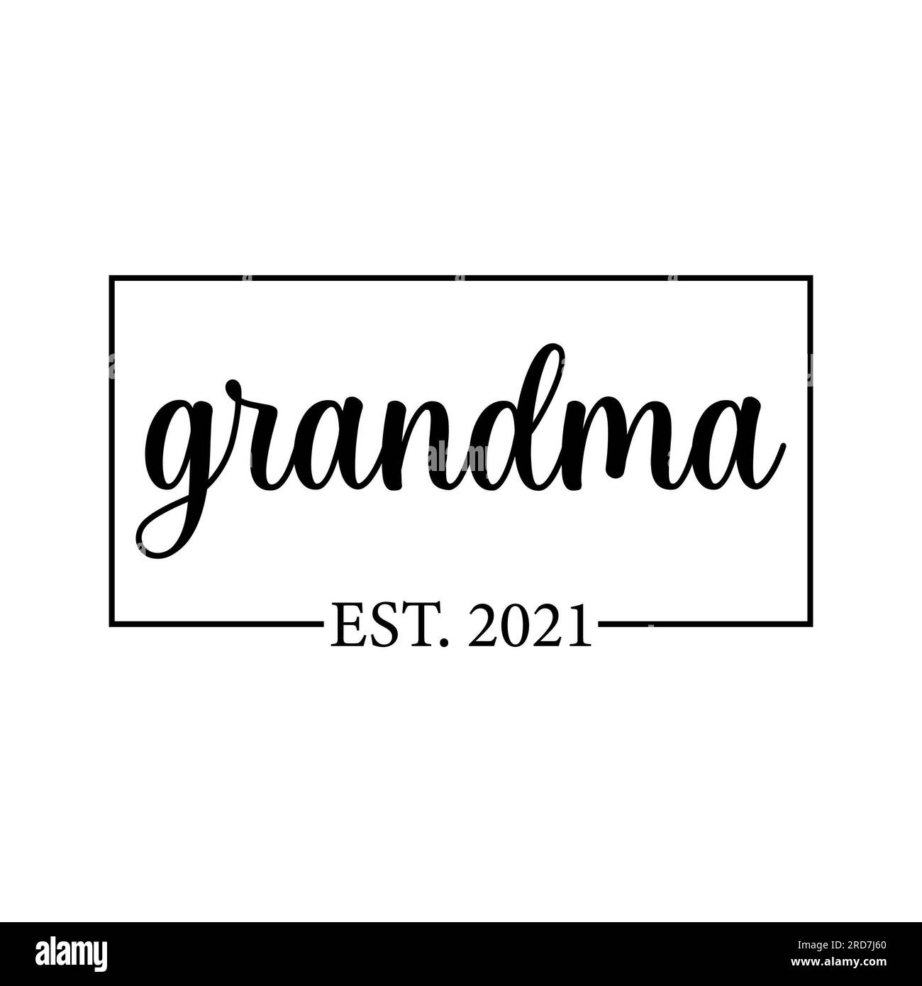 Grandpa Est. 2021 writing on white background Stock Photo - Alamy
