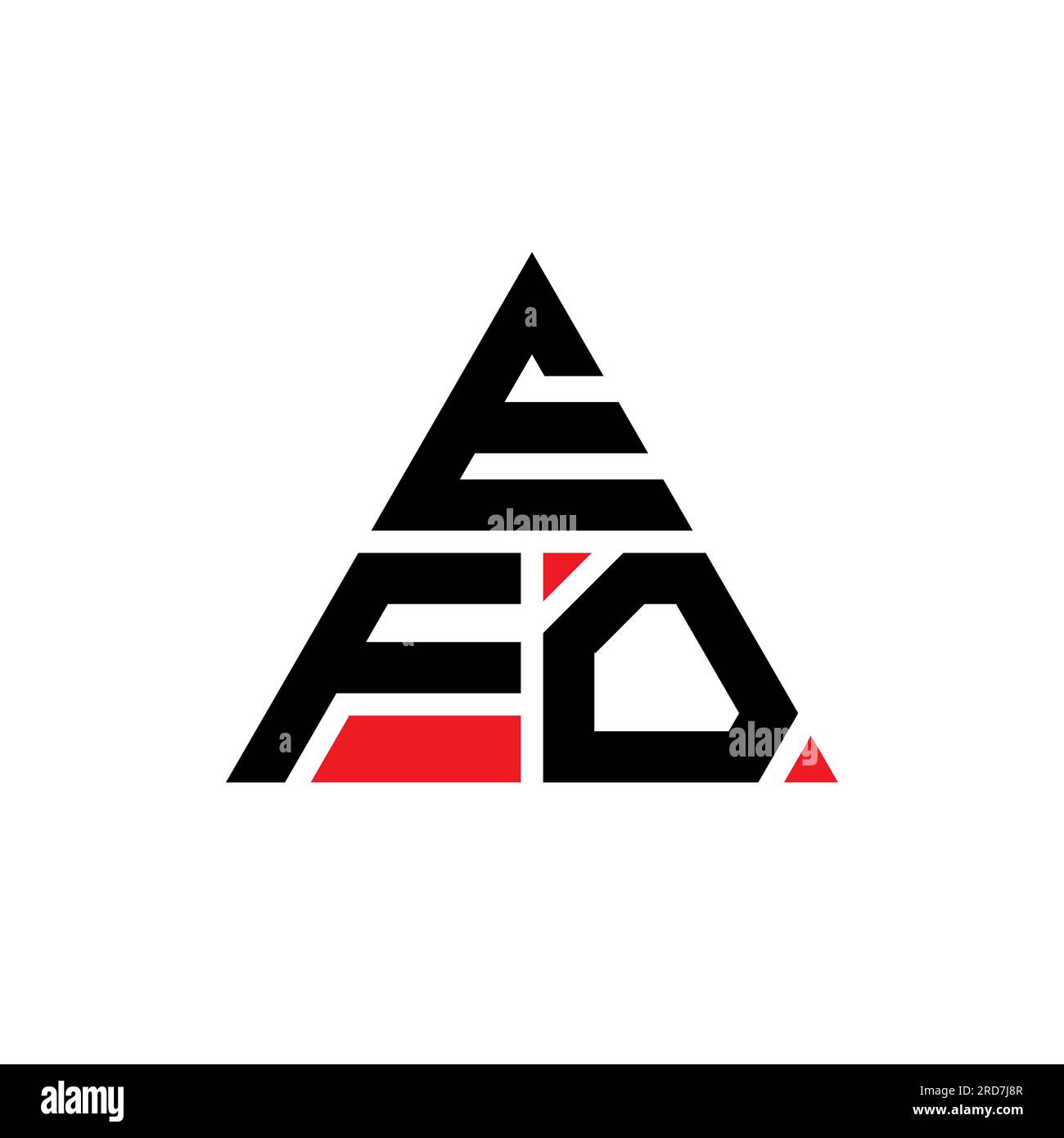 EFO triangle letter logo design with triangle shape. EFO triangle logo ...