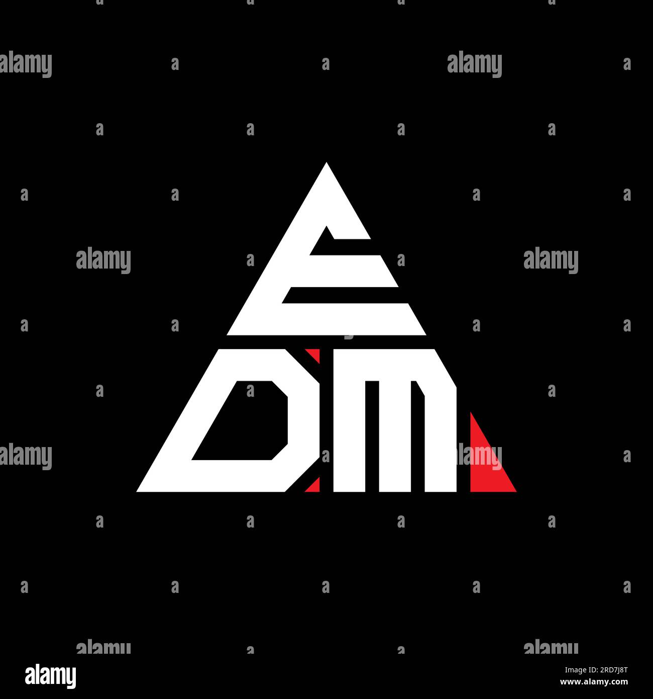 EDM triangle letter logo design with triangle shape. EDM triangle logo ...