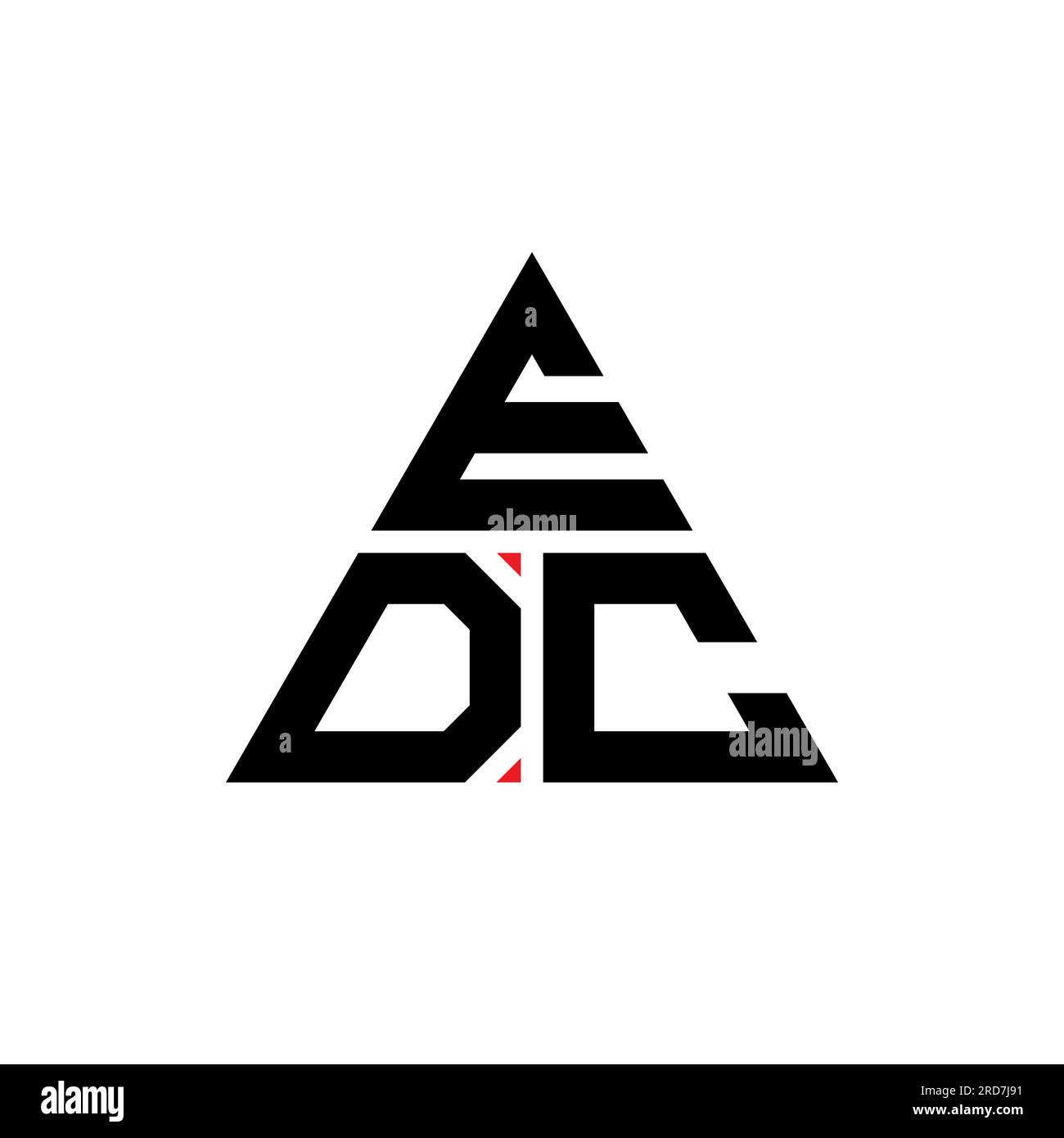 EDC triangle letter logo design with triangle shape. EDC triangle logo ...