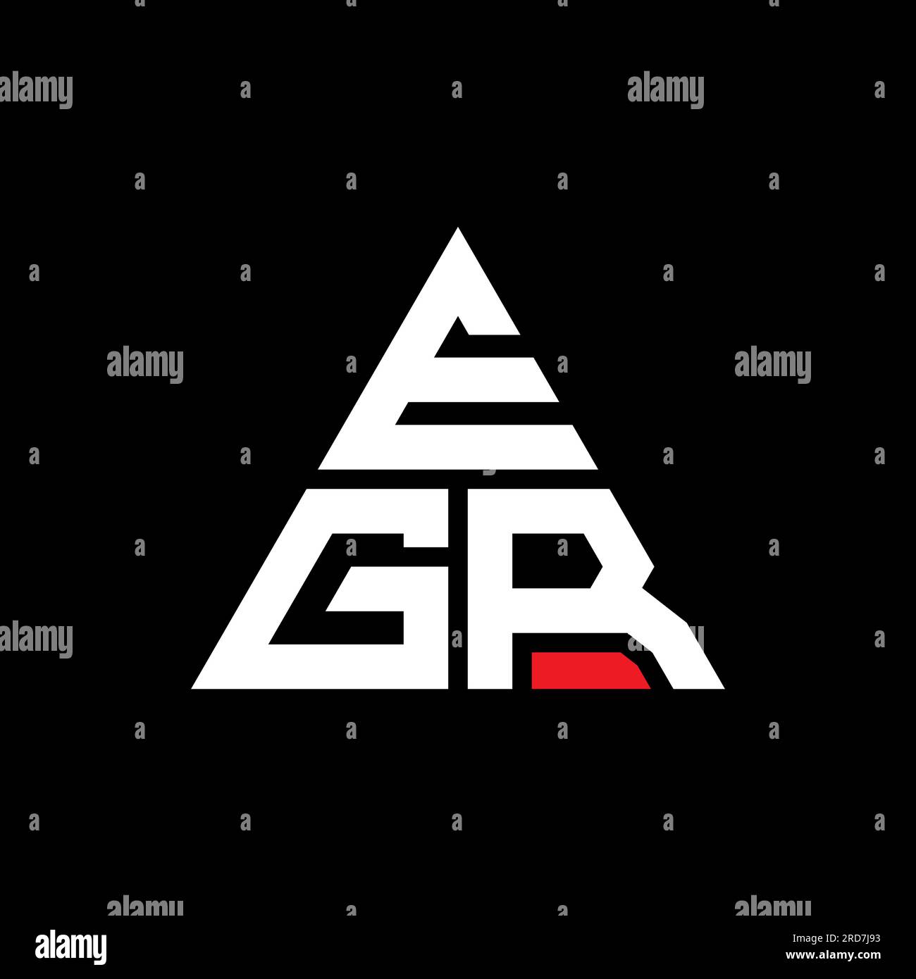 EGR triangle letter logo design with triangle shape. EGR triangle logo ...