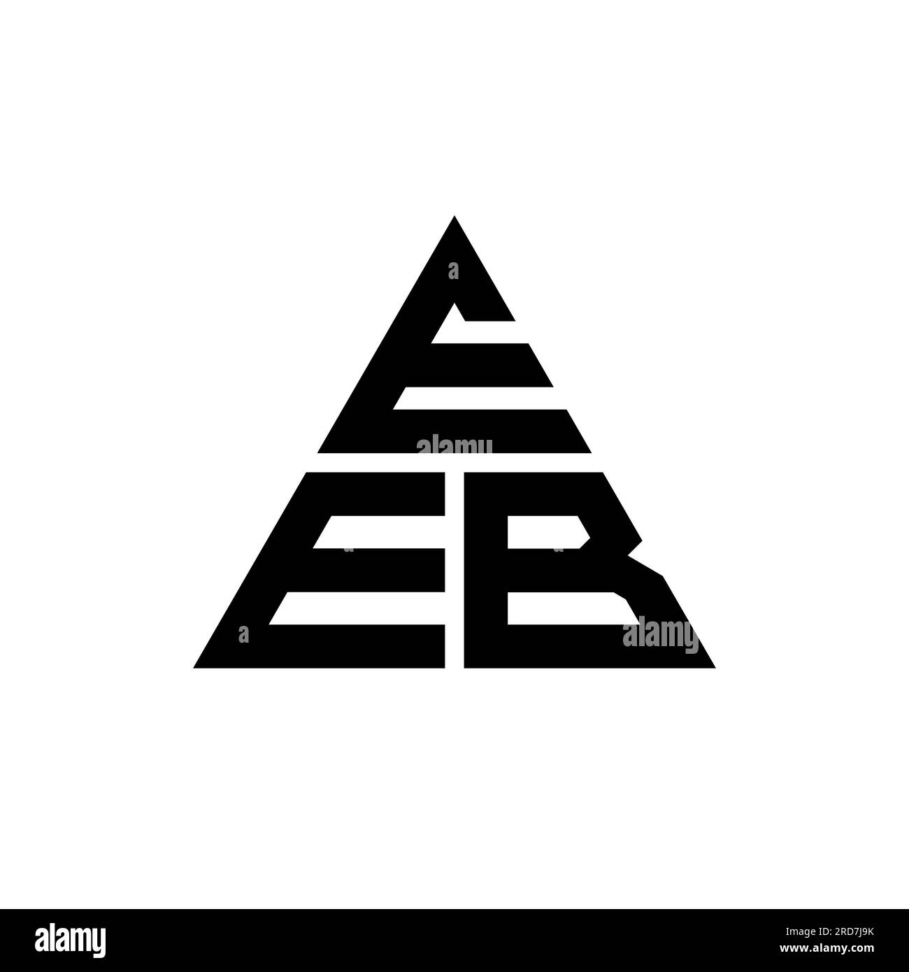 EEB triangle letter logo design with triangle shape. EEB triangle logo ...