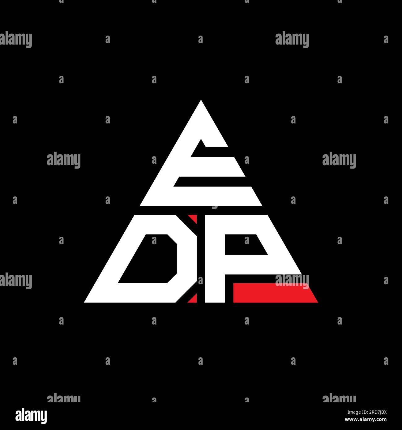 EDP triangle letter logo design with triangle shape. EDP triangle logo ...