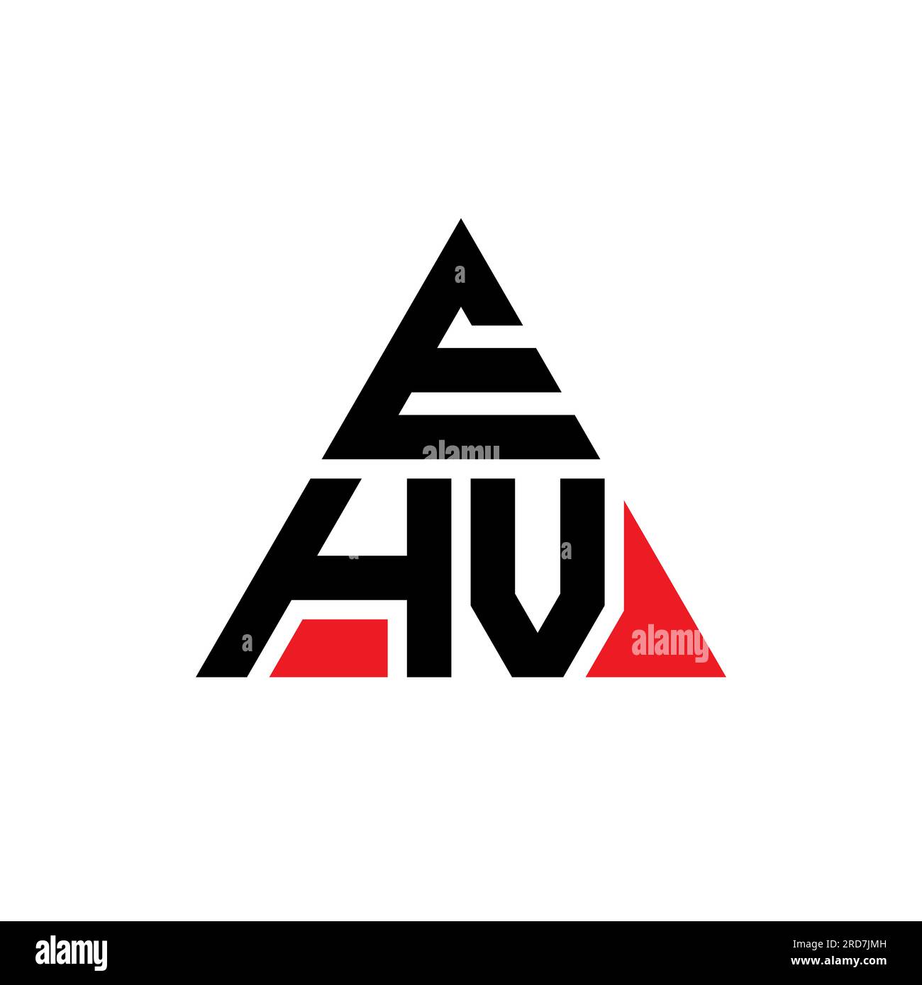 EHV triangle letter logo design with triangle shape. EHV triangle logo ...