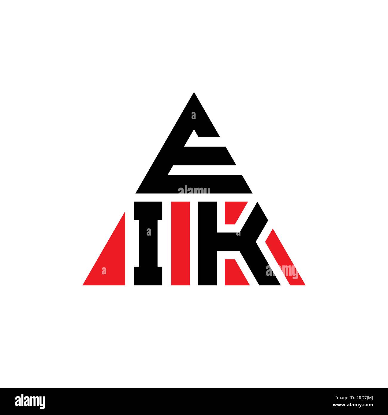 EIK triangle letter logo design with triangle shape. EIK triangle logo ...