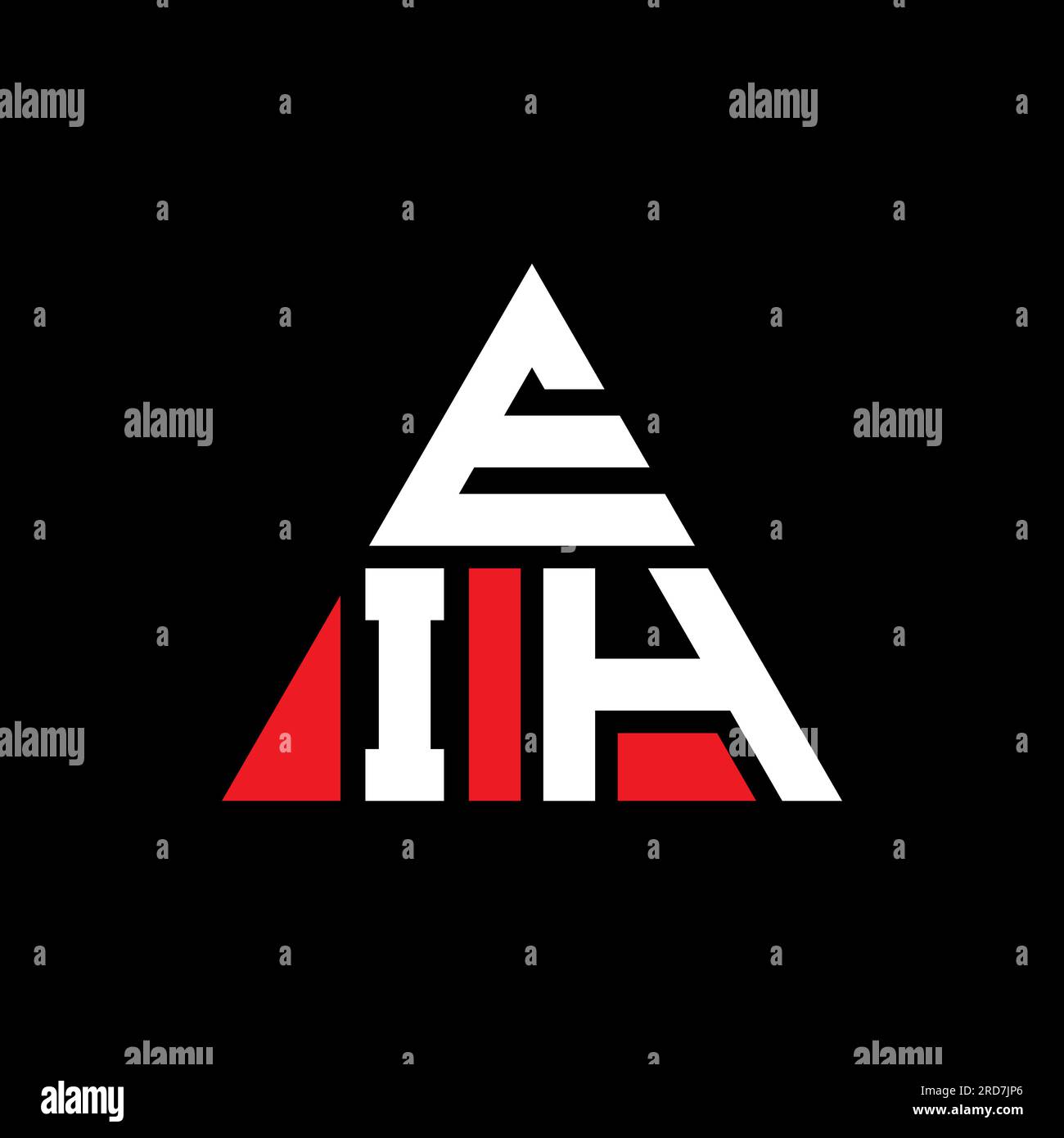EIH triangle letter logo design with triangle shape. EIH triangle logo ...