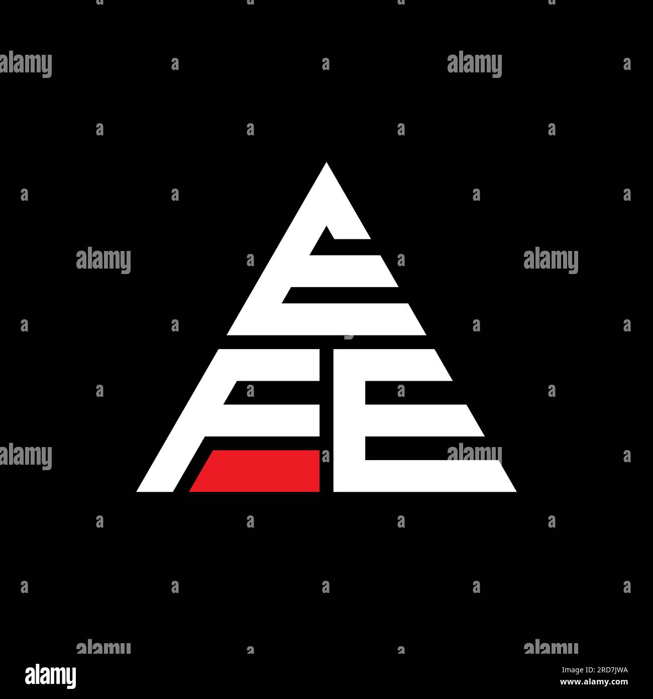 EFE triangle letter logo design with triangle shape. EFE triangle logo ...