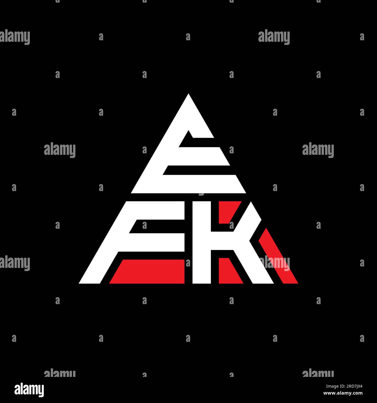 EFK triangle letter logo design with triangle shape. EFK triangle logo ...