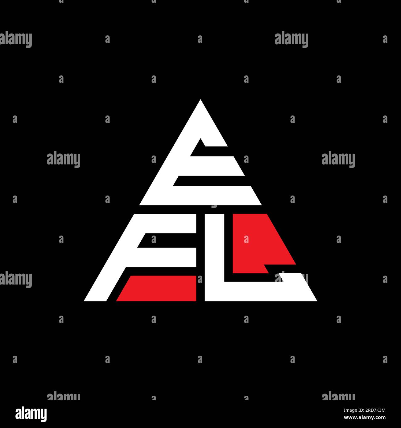 EFL triangle letter logo design with triangle shape. EFL triangle logo ...