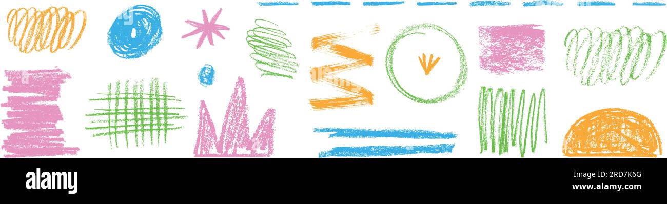 Hand drawn pencil, doodle, chalk and brush strokes. Marker and scribble ...