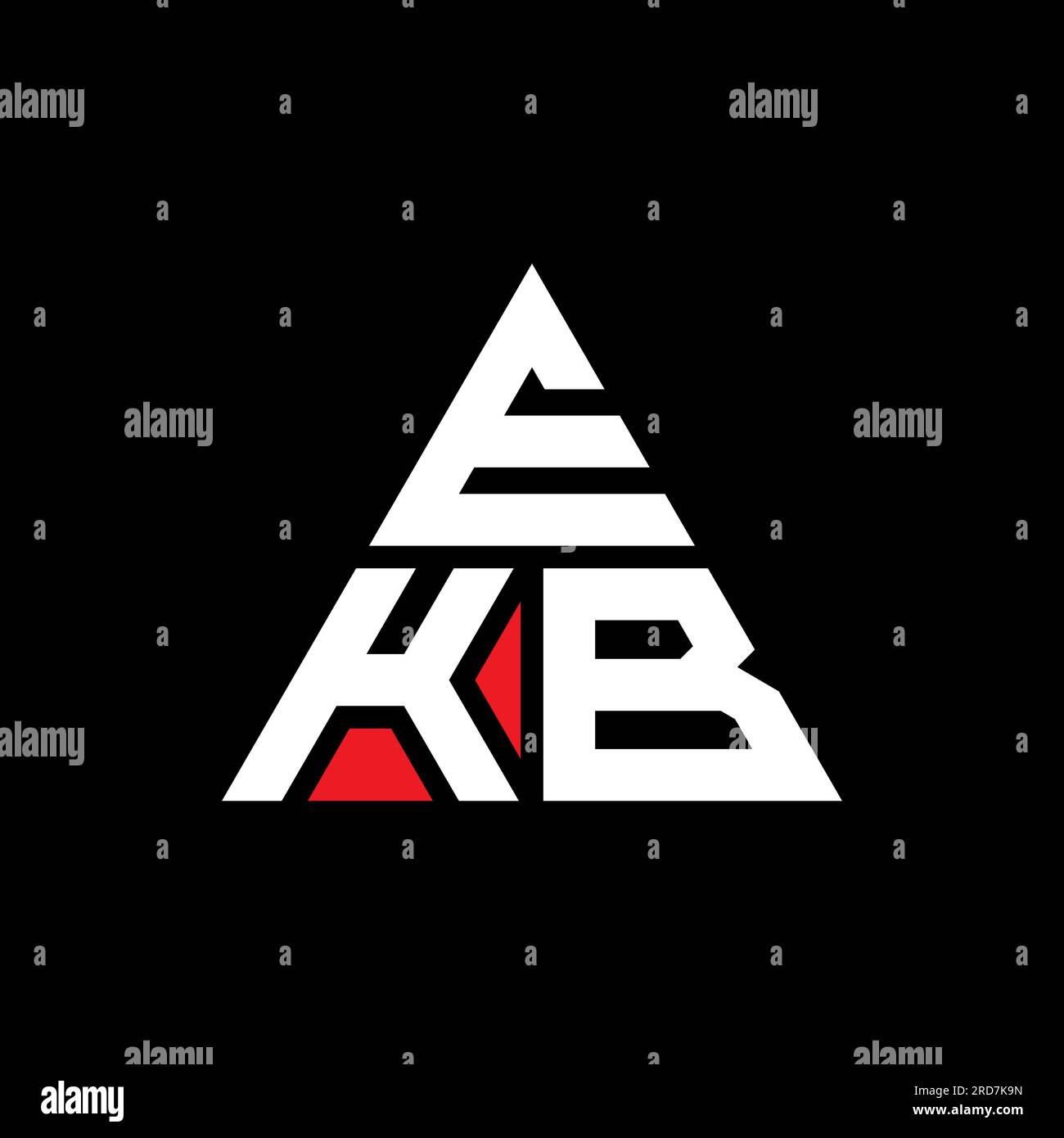 EKB triangle letter logo design with triangle shape. EKB triangle logo ...