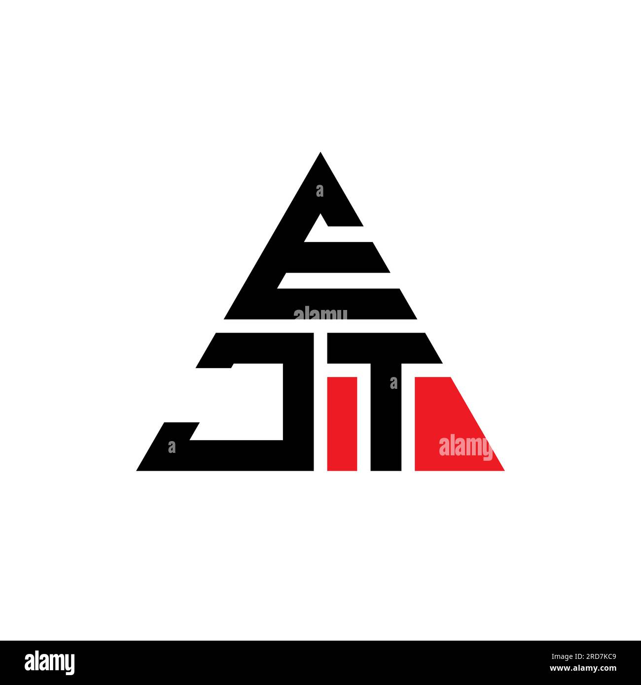 EJT triangle letter logo design with triangle shape. EJT triangle logo ...