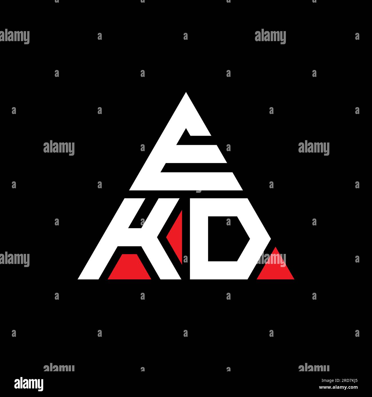 EKD triangle letter logo design with triangle shape. EKD triangle logo ...