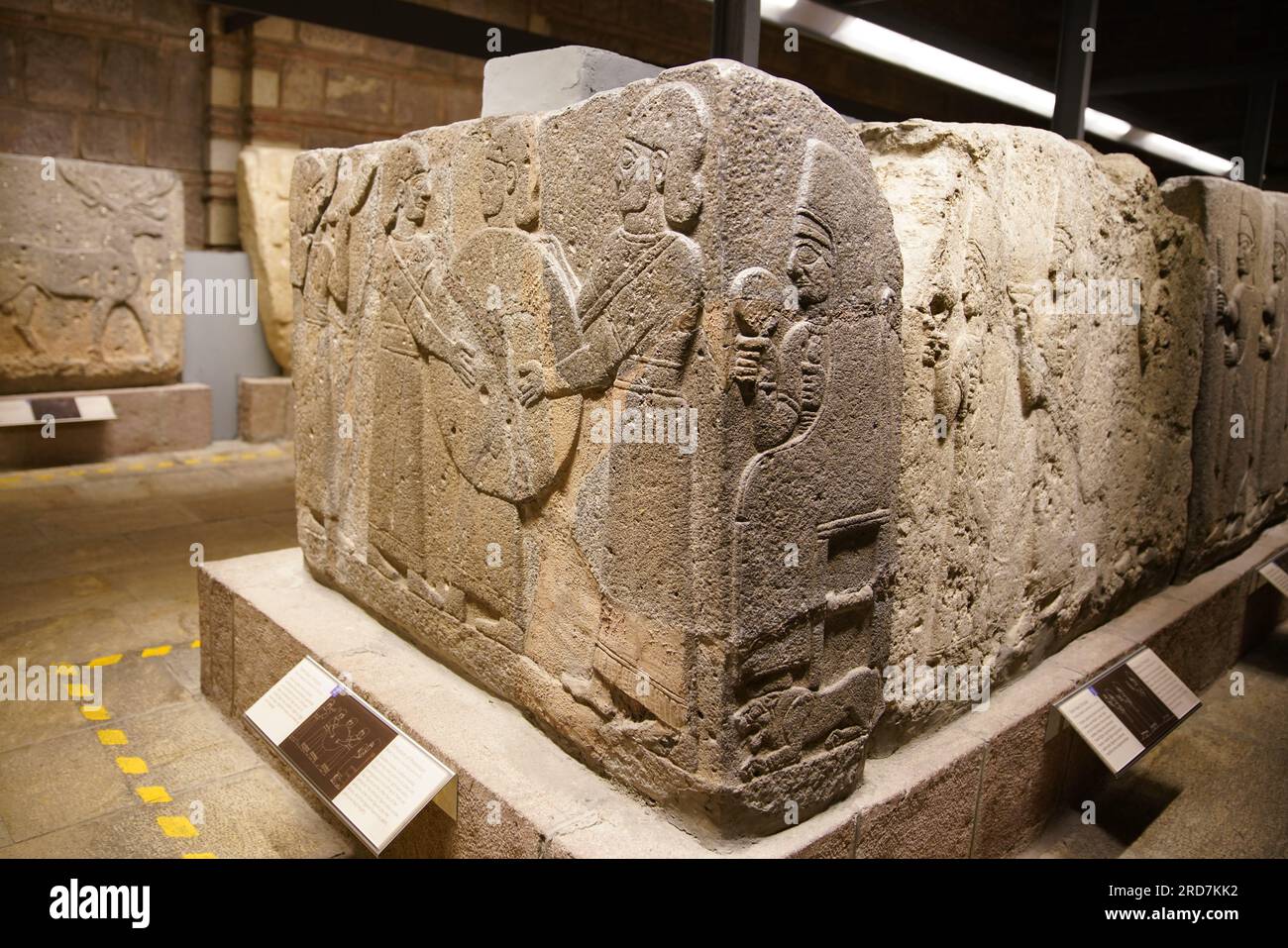 Old Carving in Museum of Anatolian Civilizations in Ankara, Turkiye ...