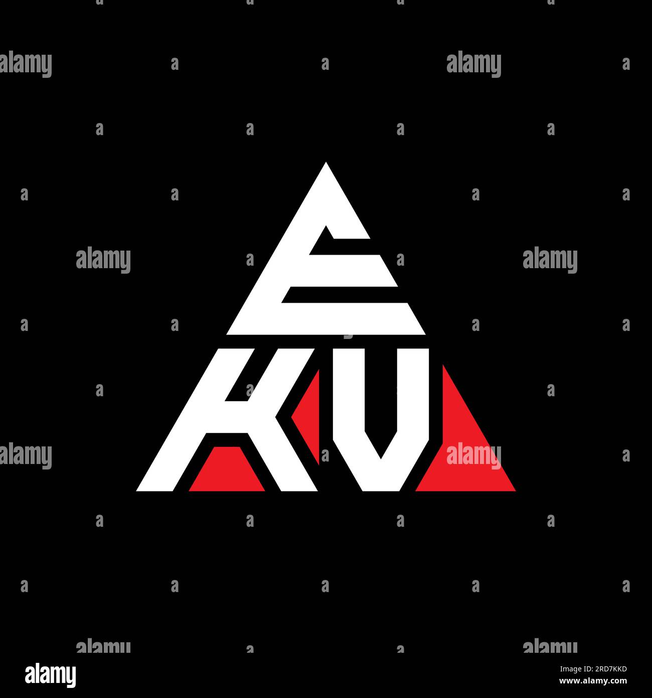 EKV triangle letter logo design with triangle shape. EKV triangle logo ...