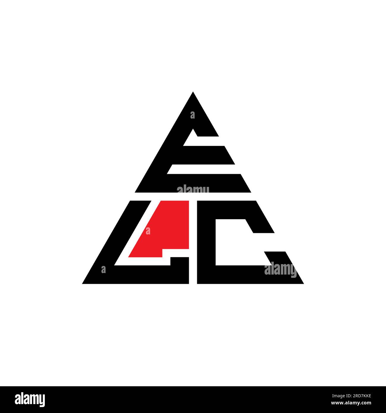 ELC triangle letter logo design with triangle shape. ELC triangle logo design monogram. ELC ...