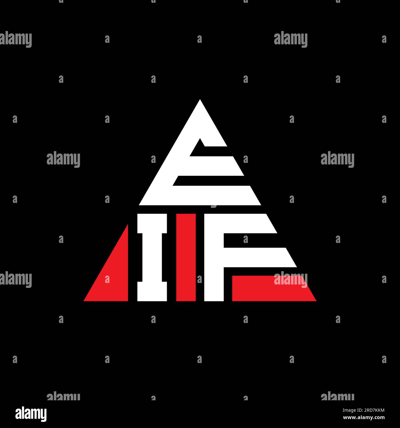 EIF triangle letter logo design with triangle shape. EIF triangle logo ...