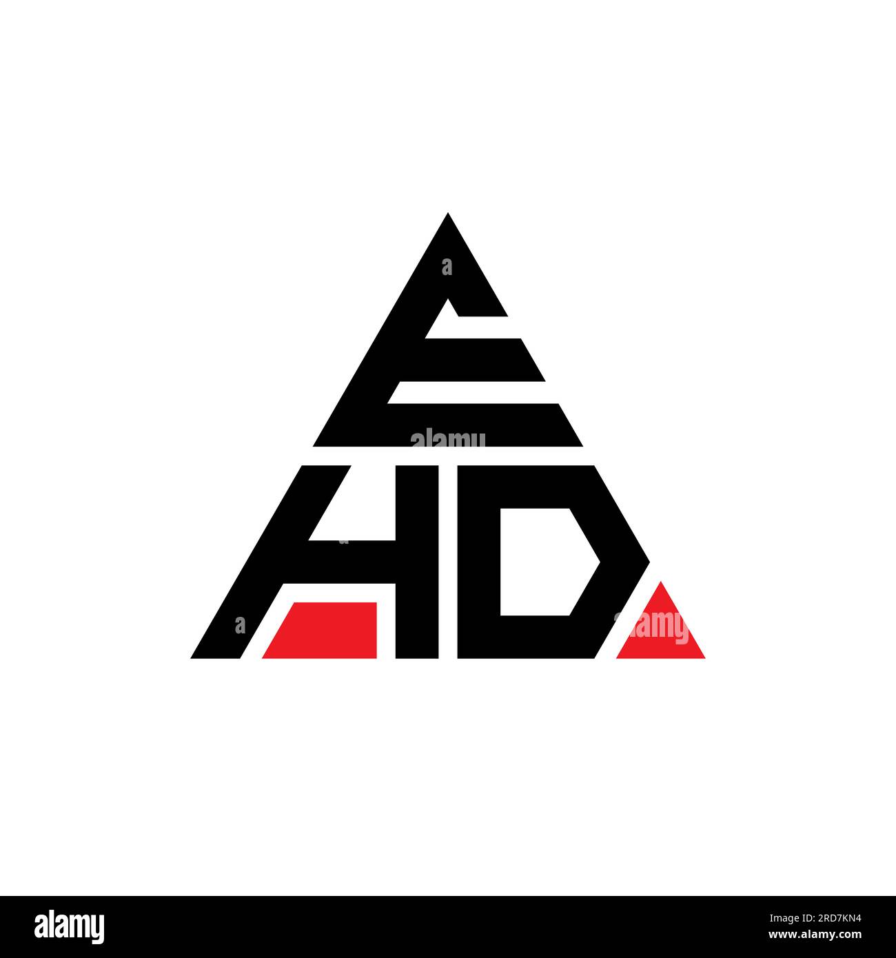 EHD triangle letter logo design with triangle shape. EHD triangle logo ...
