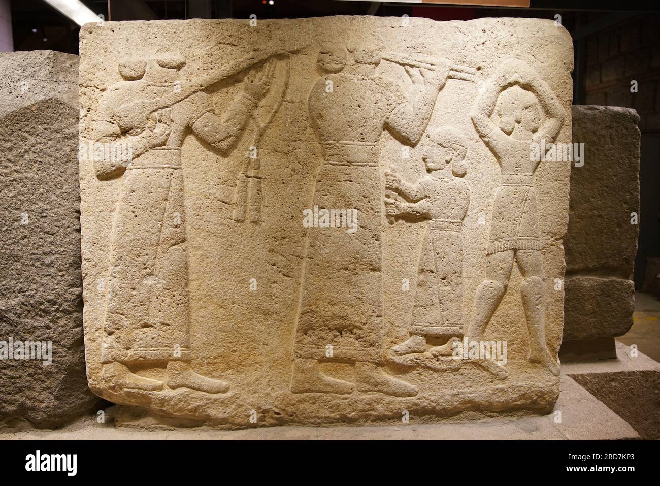 Old Carving in Museum of Anatolian Civilizations in Ankara, Turkiye ...