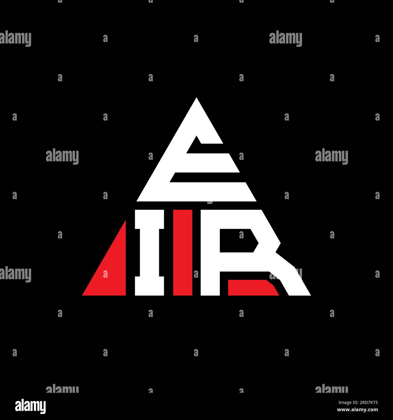 EIR triangle letter logo design with triangle shape. EIR triangle logo ...