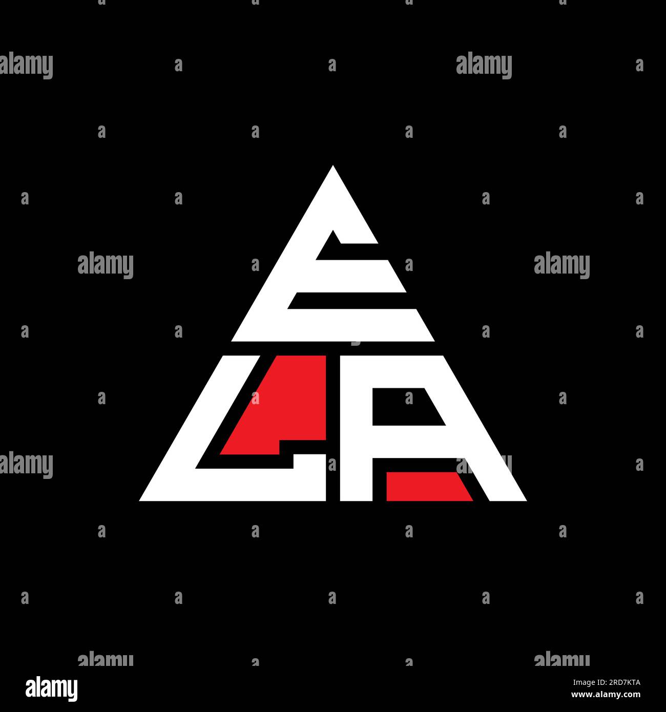 ELA triangle letter logo design with triangle shape. ELA triangle logo ...