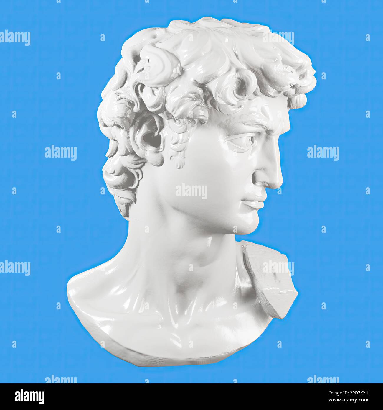 David statue on isolated background. 3d rendering Stock Photo - Alamy