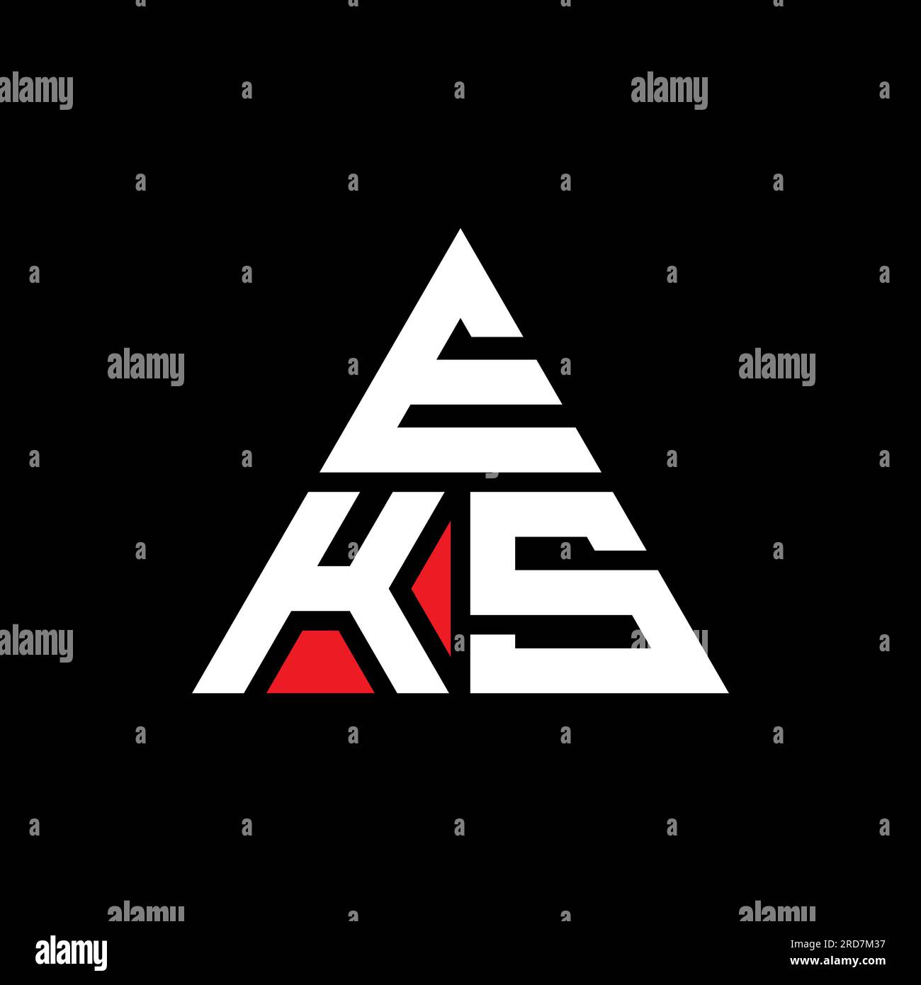 EKS triangle letter logo design with triangle shape. EKS triangle logo ...