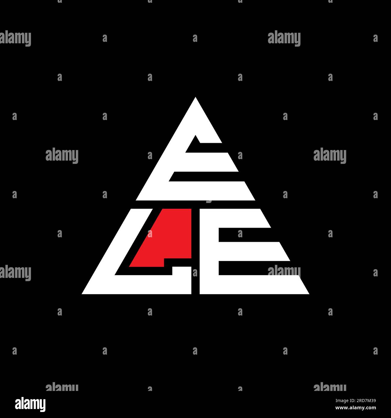 ELE triangle letter logo design with triangle shape. ELE triangle logo ...
