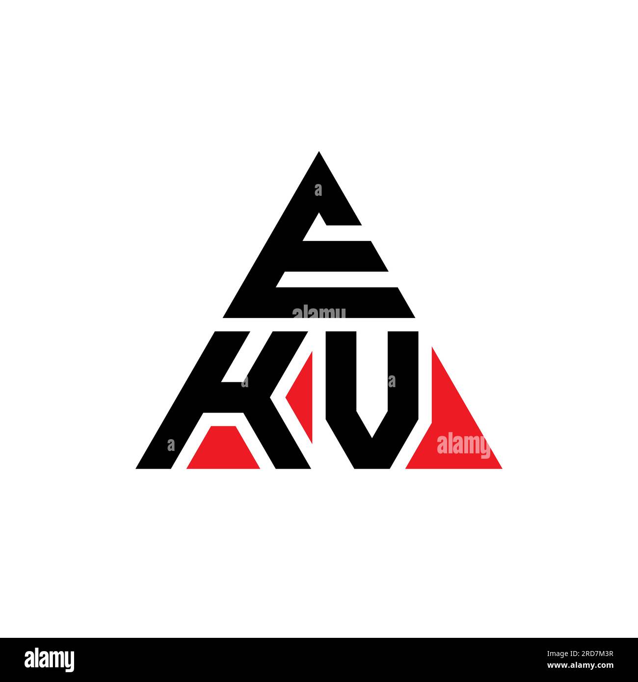 EKV triangle letter logo design with triangle shape. EKV triangle logo ...