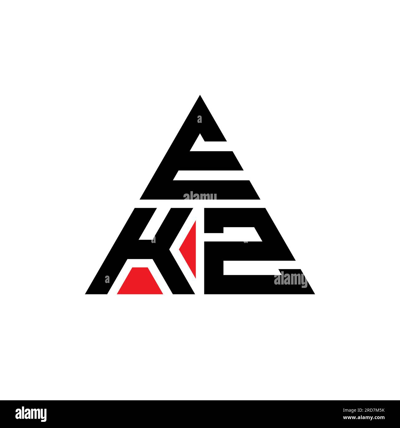 EKZ triangle letter logo design with triangle shape. EKZ triangle logo ...