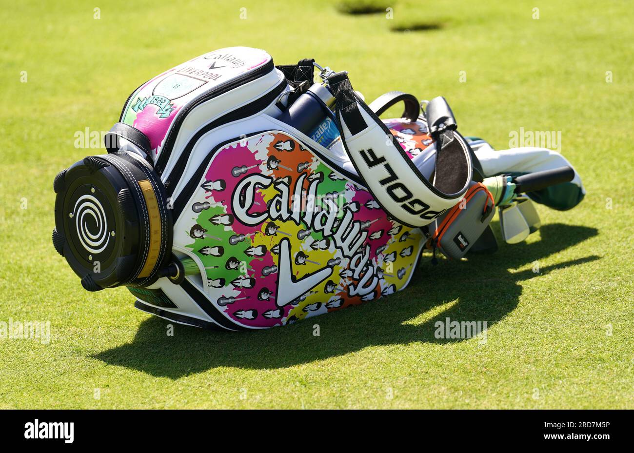 A view of a Callaway golf bag celebrating Liverpool's music history ...