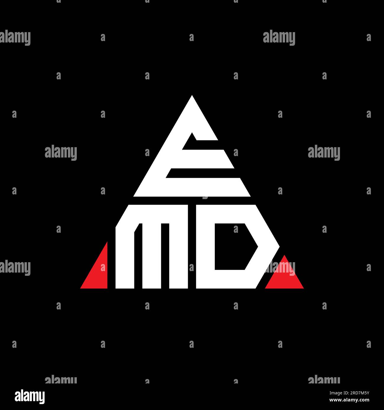 EMD triangle letter logo design with triangle shape. EMD triangle logo ...