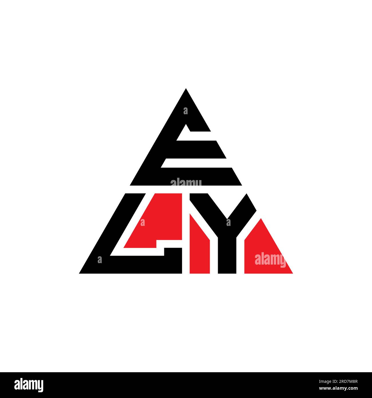 ELY triangle letter logo design with triangle shape. ELY triangle logo ...