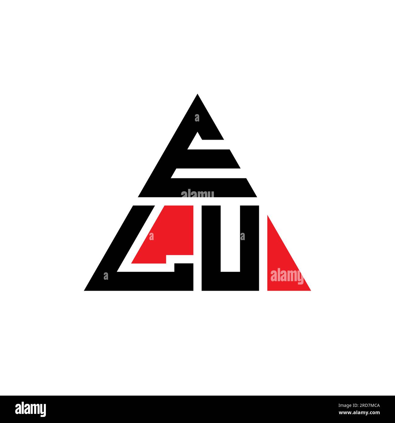 ELU triangle letter logo design with triangle shape. ELU triangle logo ...