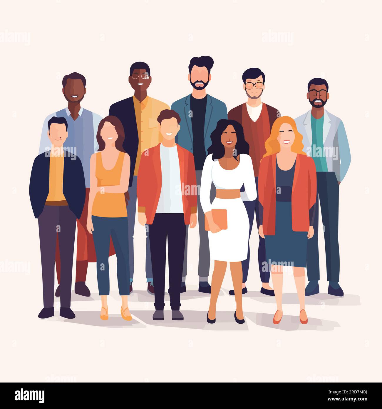 International group happy smiling people Stock Vector Images - Alamy