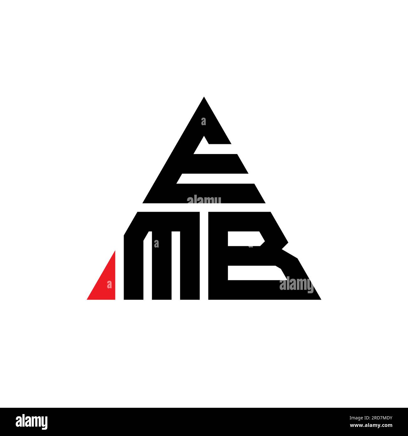 EMB triangle letter logo design with triangle shape. EMB triangle logo ...