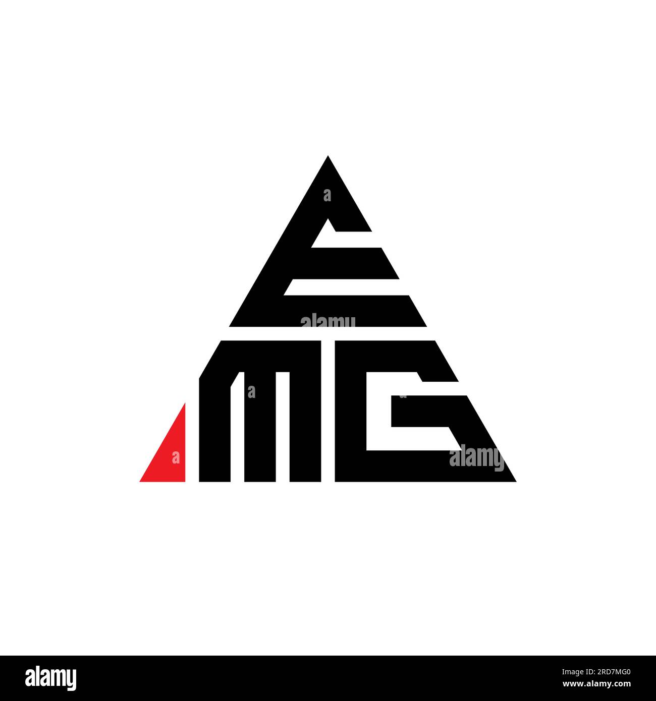 EMG triangle letter logo design with triangle shape. EMG triangle logo ...