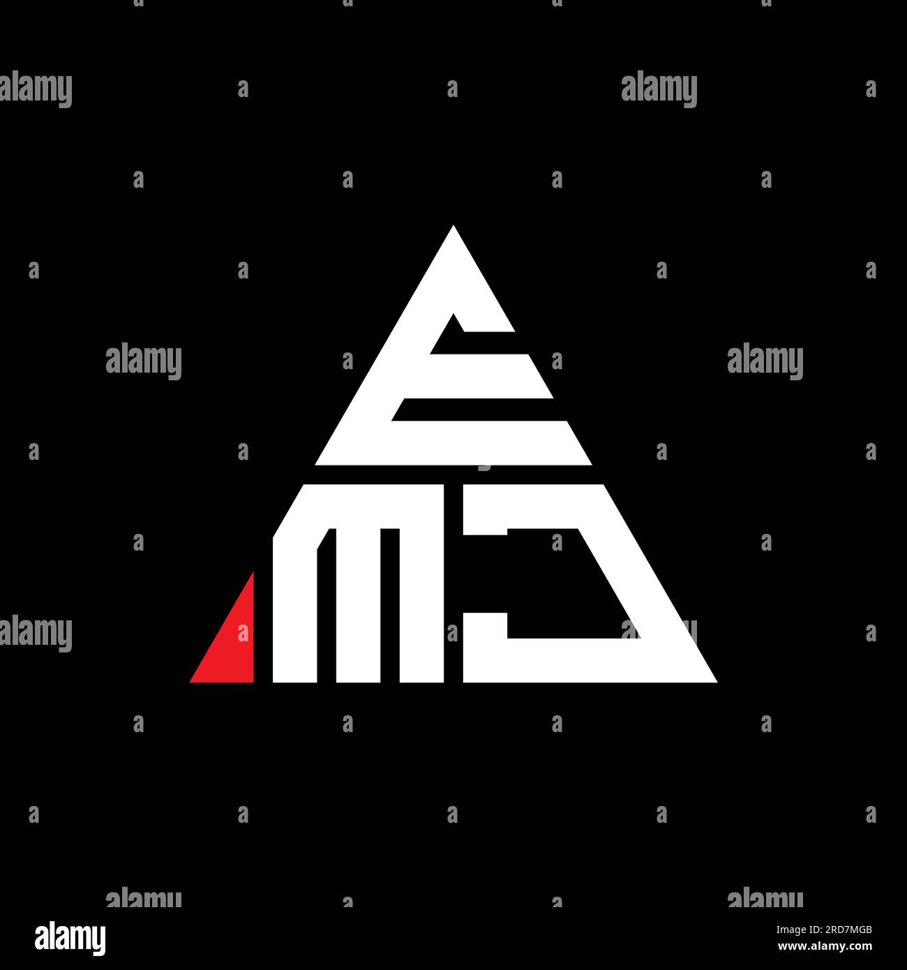 EMJ triangle letter logo design with triangle shape. EMJ triangle logo ...