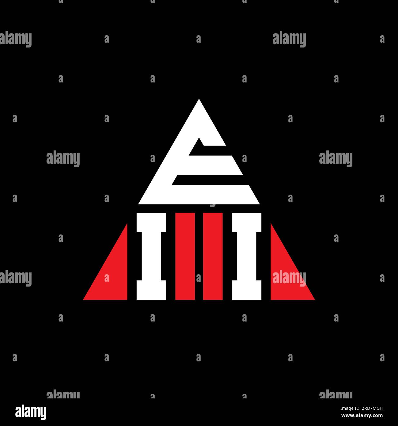EII triangle letter logo design with triangle shape. EII triangle logo ...
