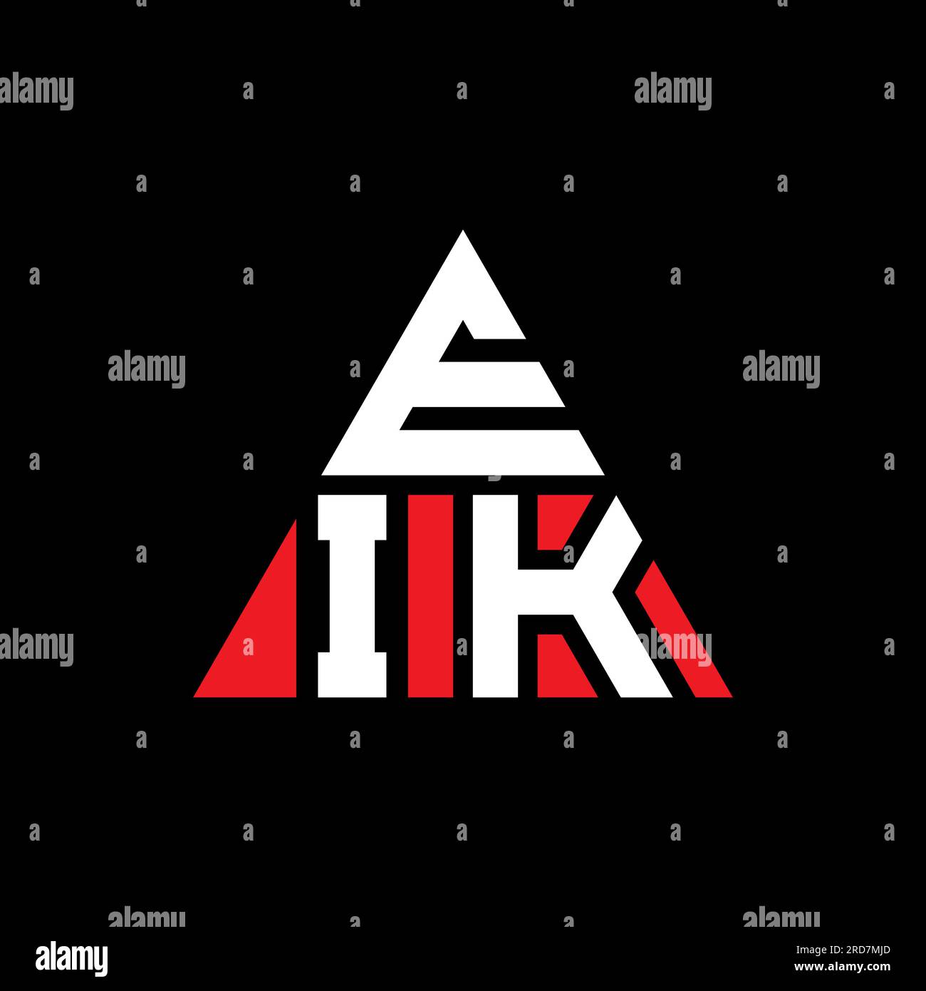EIK triangle letter logo design with triangle shape. EIK triangle logo ...
