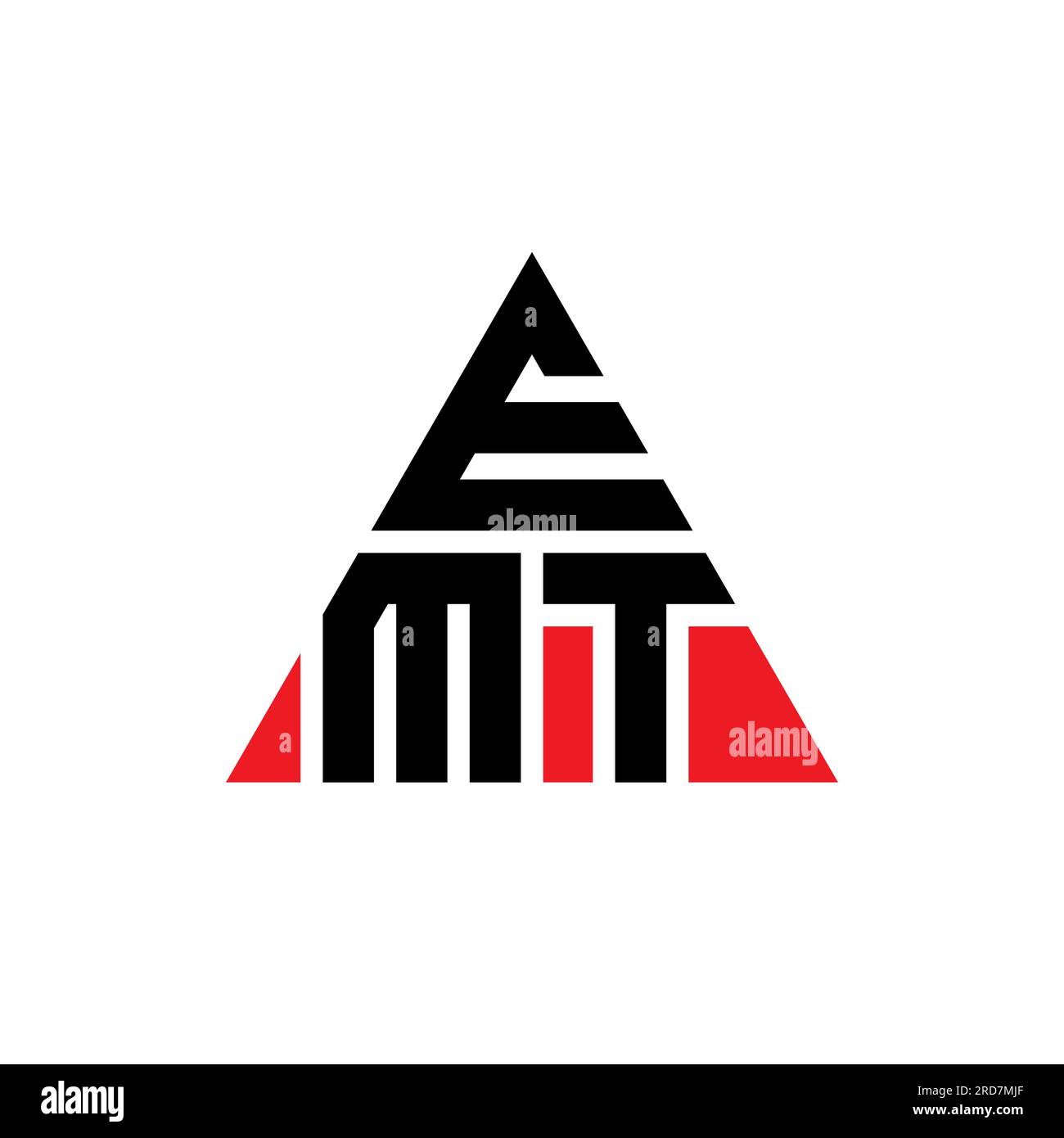 EMT triangle letter logo design with triangle shape. EMT triangle logo ...