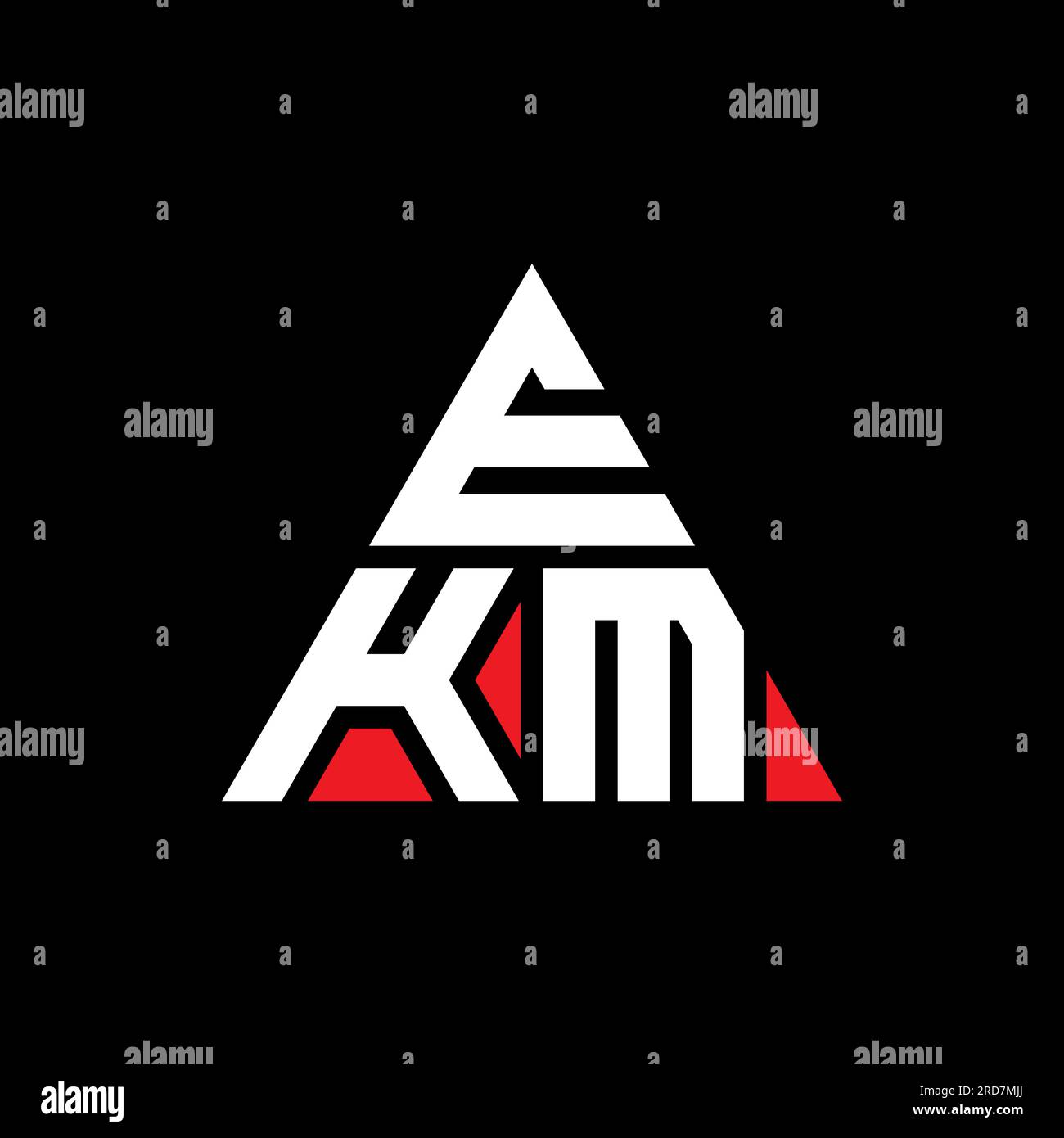 EKM triangle letter logo design with triangle shape. EKM triangle logo ...