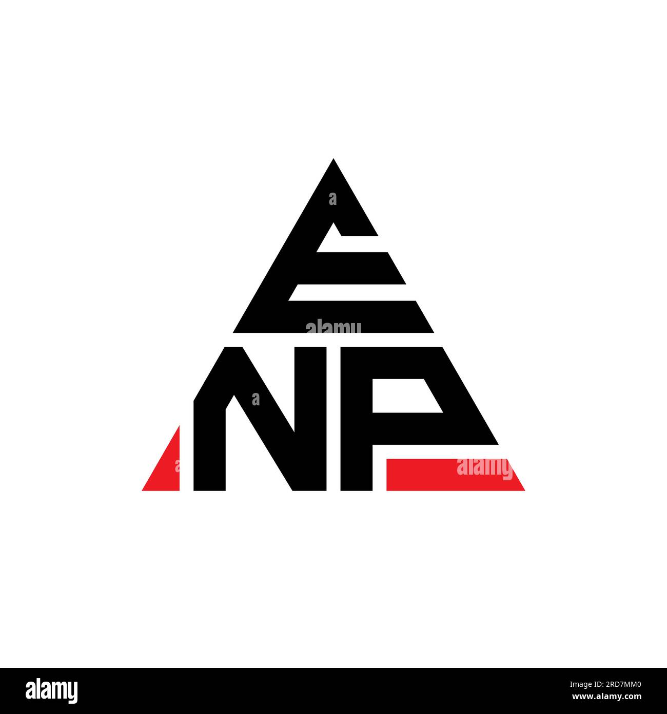 ENP triangle letter logo design with triangle shape. ENP triangle logo ...