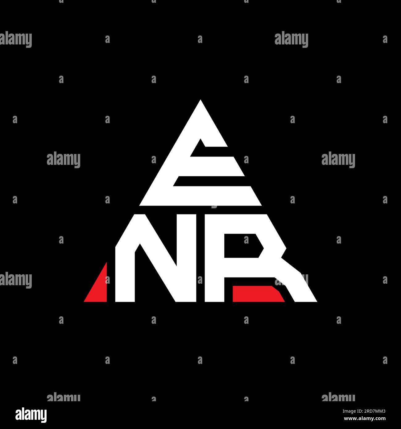 ENR triangle letter logo design with triangle shape. ENR triangle logo ...