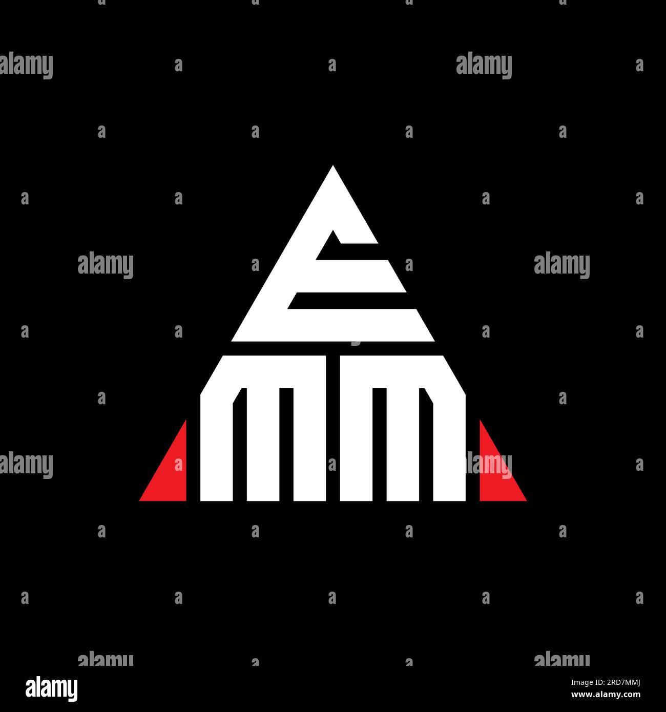 EMM triangle letter logo design with triangle shape. EMM triangle logo ...