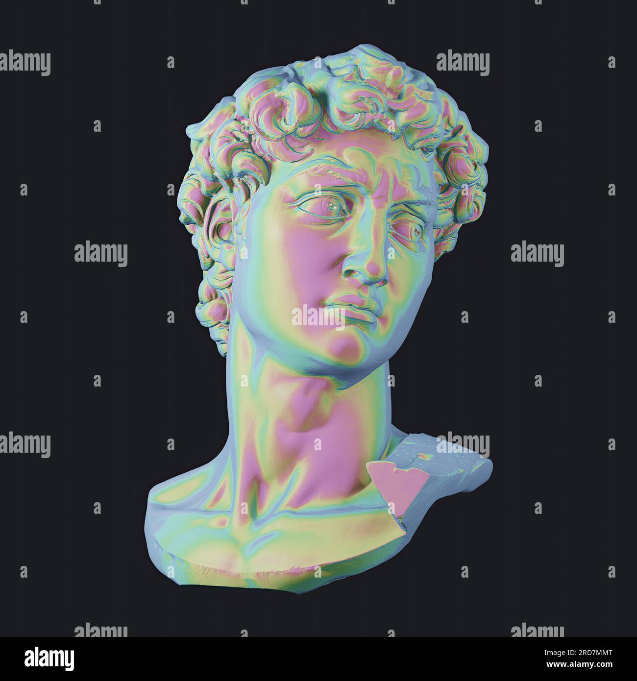 David statue on isolated background. 3d rendering Stock Photo - Alamy